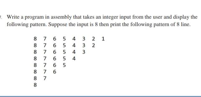 Solved Write a program in assembly that takes an integer | Chegg.com Solved Write a program in assembly that takes an integer | Chegg.com