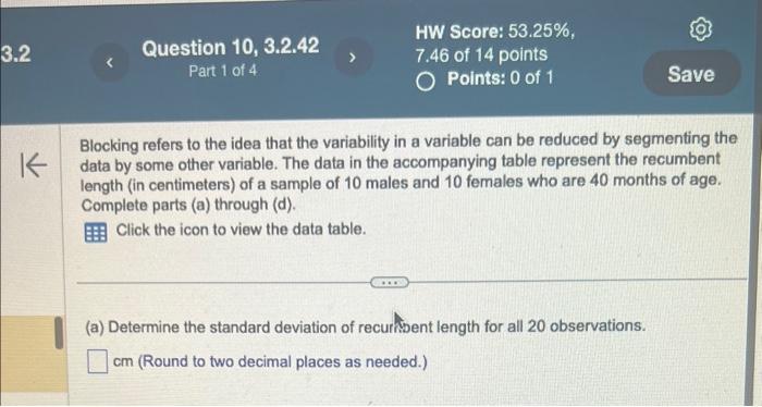 Solved Blocking refers to the idea that the variability in a | Chegg.com