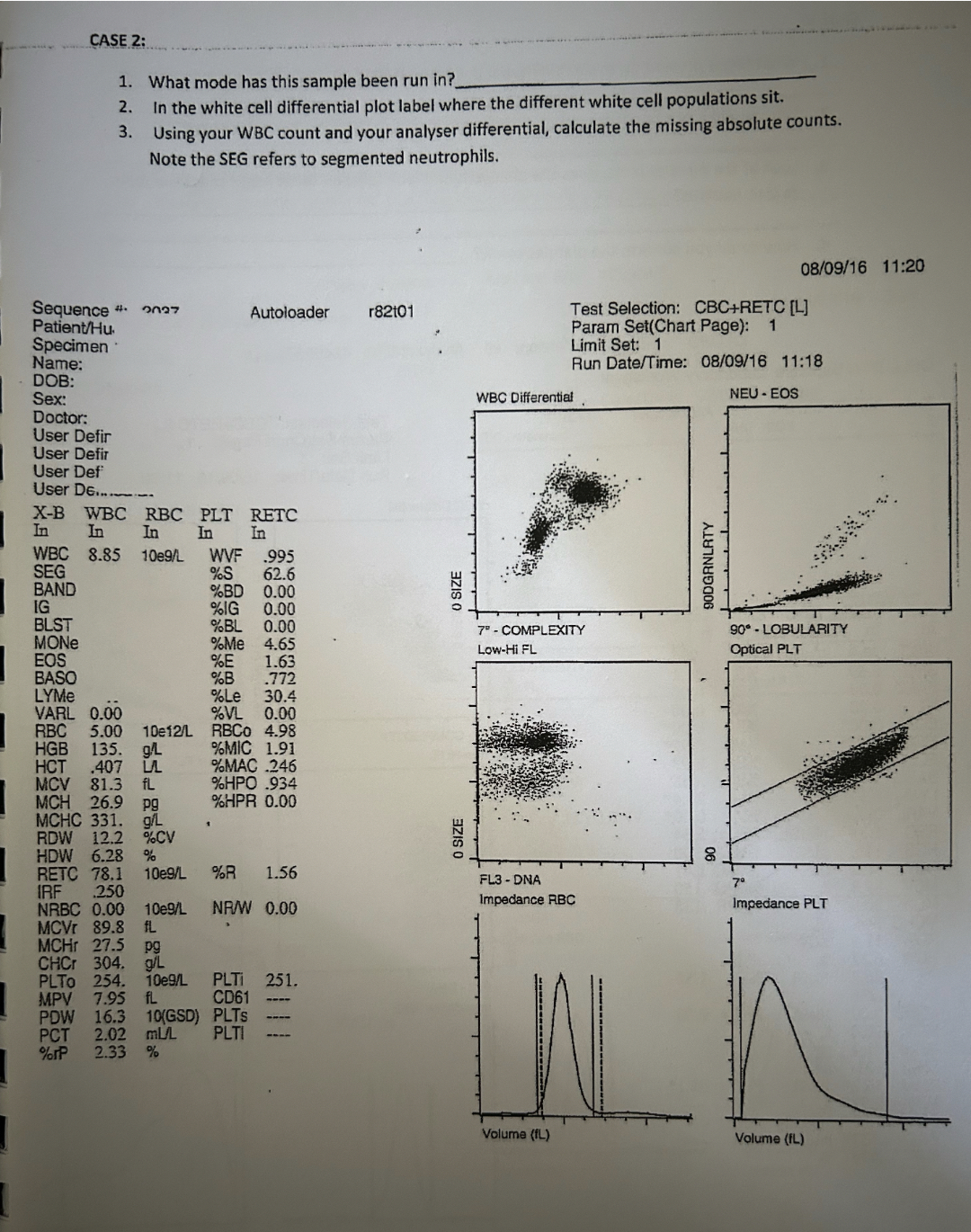 Solved CASE 2:What mode has this sample been run iniIn the | Chegg.com