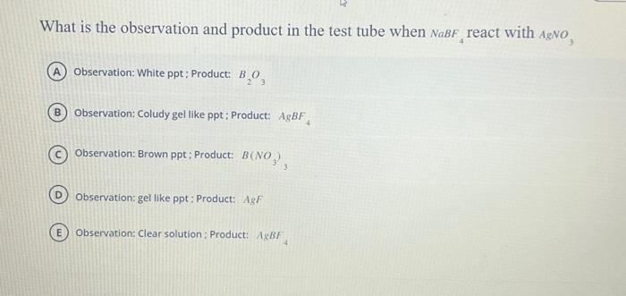 Solved What is the observation and product in the test tube | Chegg.com