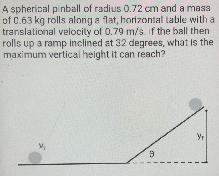 Solved A spherical pinball of radius 0.72 cm and a mass of | Chegg.com