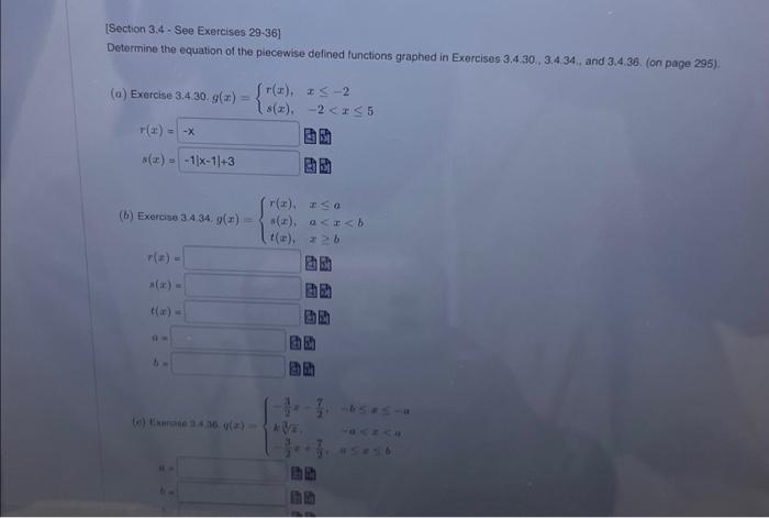 [Section 3.4- See Exercises 29-36] Determine the | Chegg.com