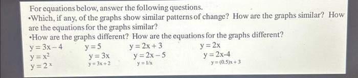 Solved Desmos equation graphing analyis use desmos to graph | Chegg.com
