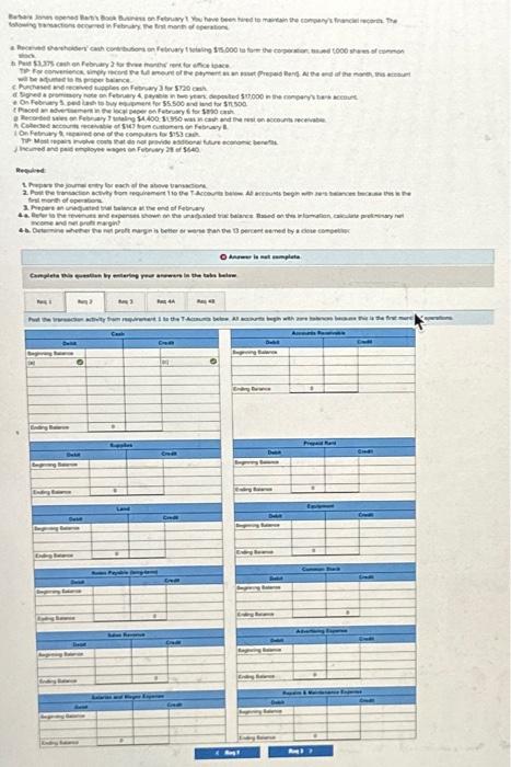 Solved a. Recelved shareholders' cash contributions on | Chegg.com