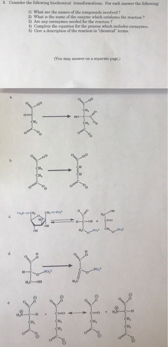 Solved 3. Consider the following biochemical | Chegg.com Solved 3. Consider the following biochemical | Chegg.com