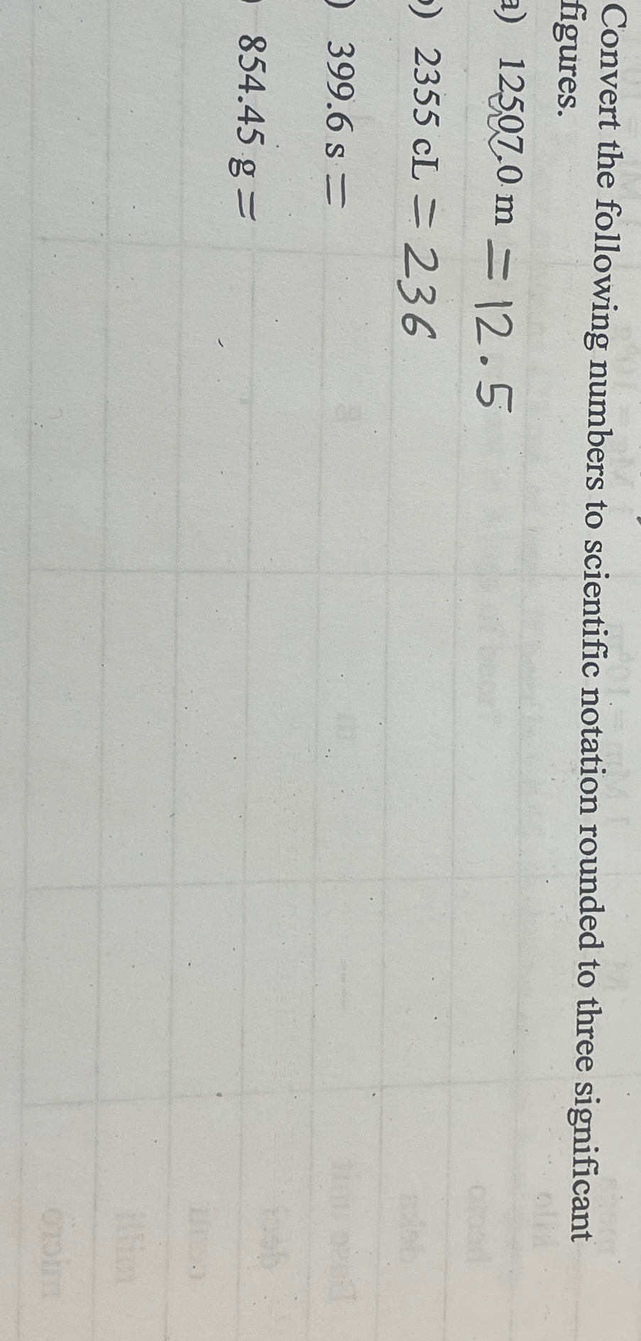 Solved Convert the following numbers to scientific notation | Chegg.com