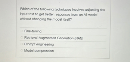 Solved Which of the following techniques involves adjusting | Chegg.com