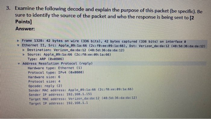 Solved 3. Examine the following decode and explain the | Chegg.com