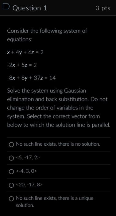 Solved Consider the following system of equations: | Chegg.com