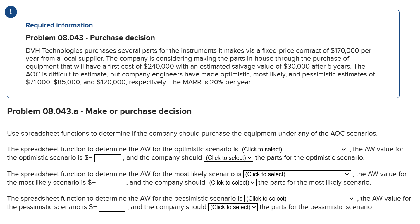 Solved ! ﻿Required information Problem 08.043 - ﻿Purchase | Chegg.com