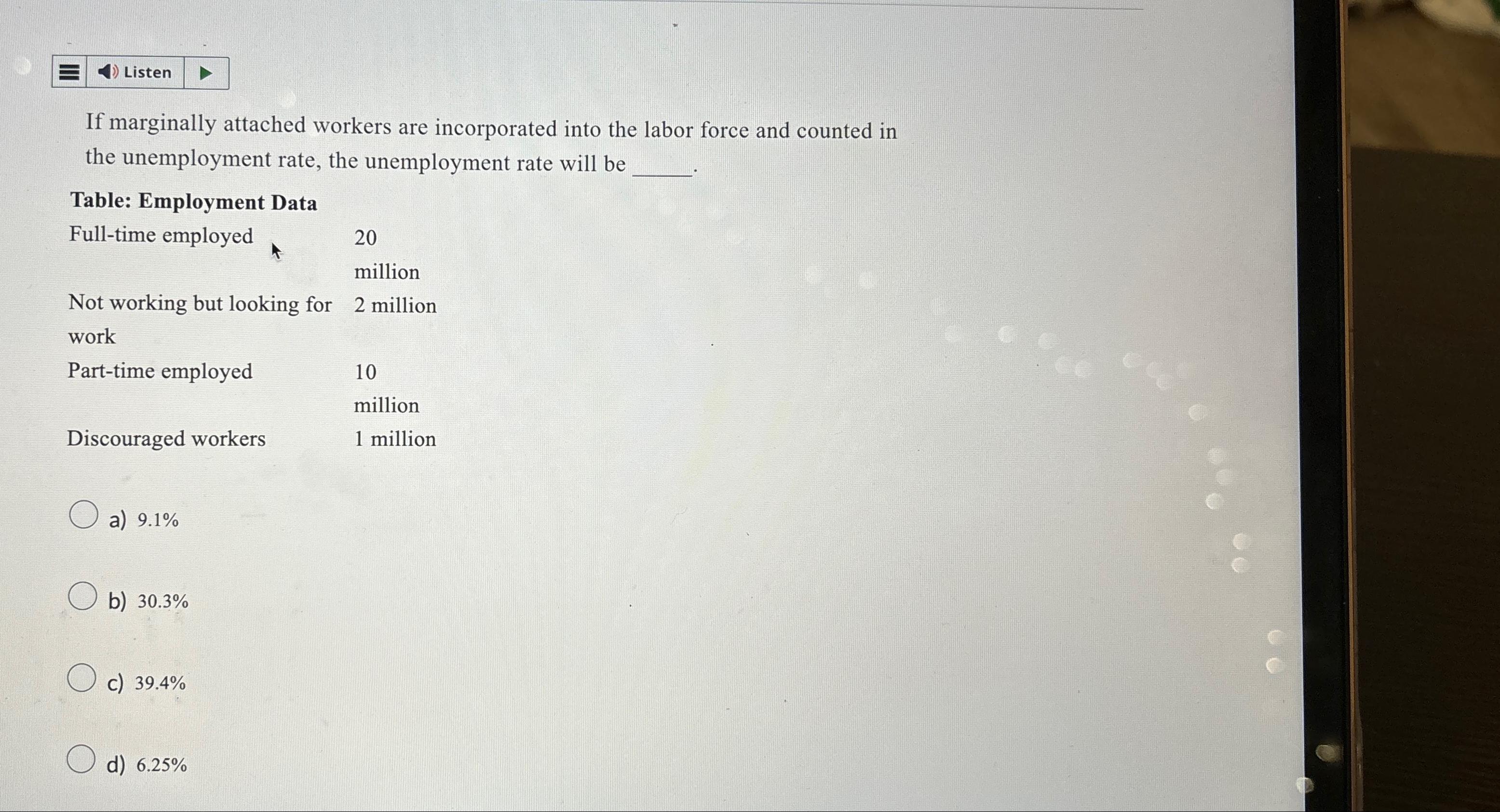 Solved ListenIf marginally attached workers are incorporated | Chegg.com