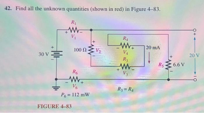 Solved 42. Find all the unknown quantities (shown in red) in | Chegg.com