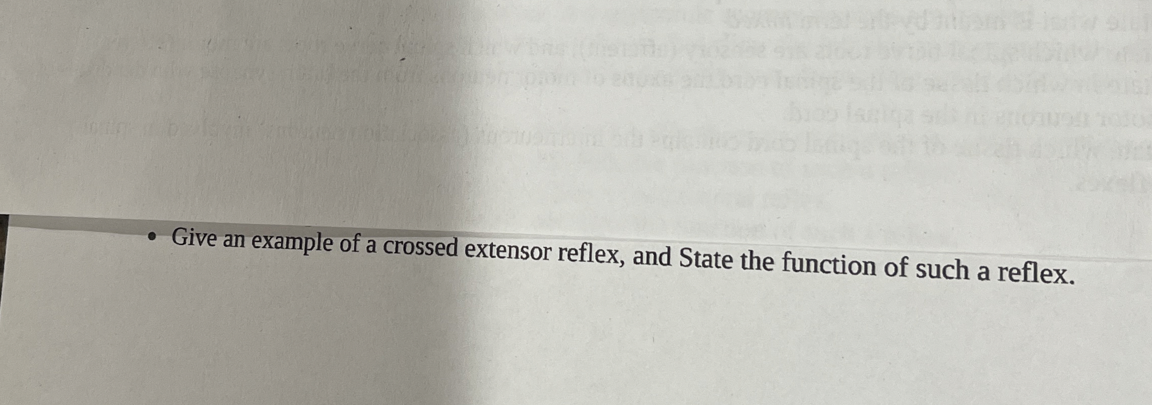 Solved Give an example of a crossed extensor reflex, and | Chegg.com
