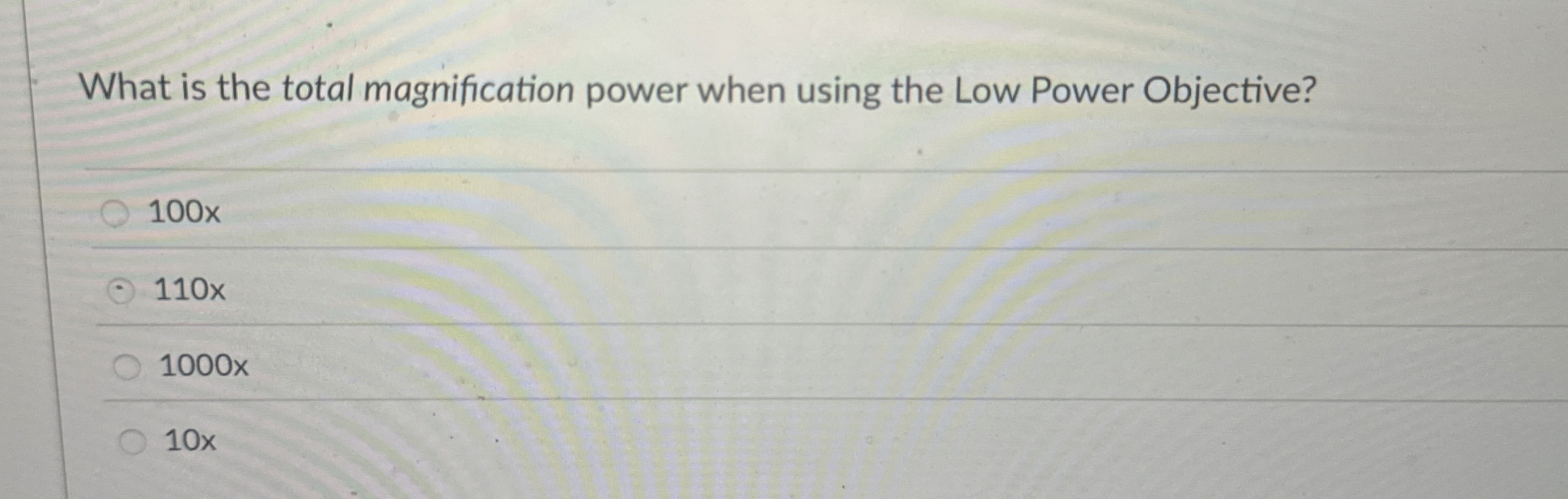 Solved What is the total magnification power when using the | Chegg.com