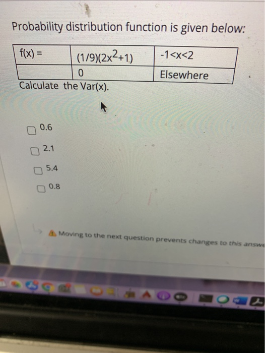 Solved Probability distribution function is given below: -1 | Chegg.com