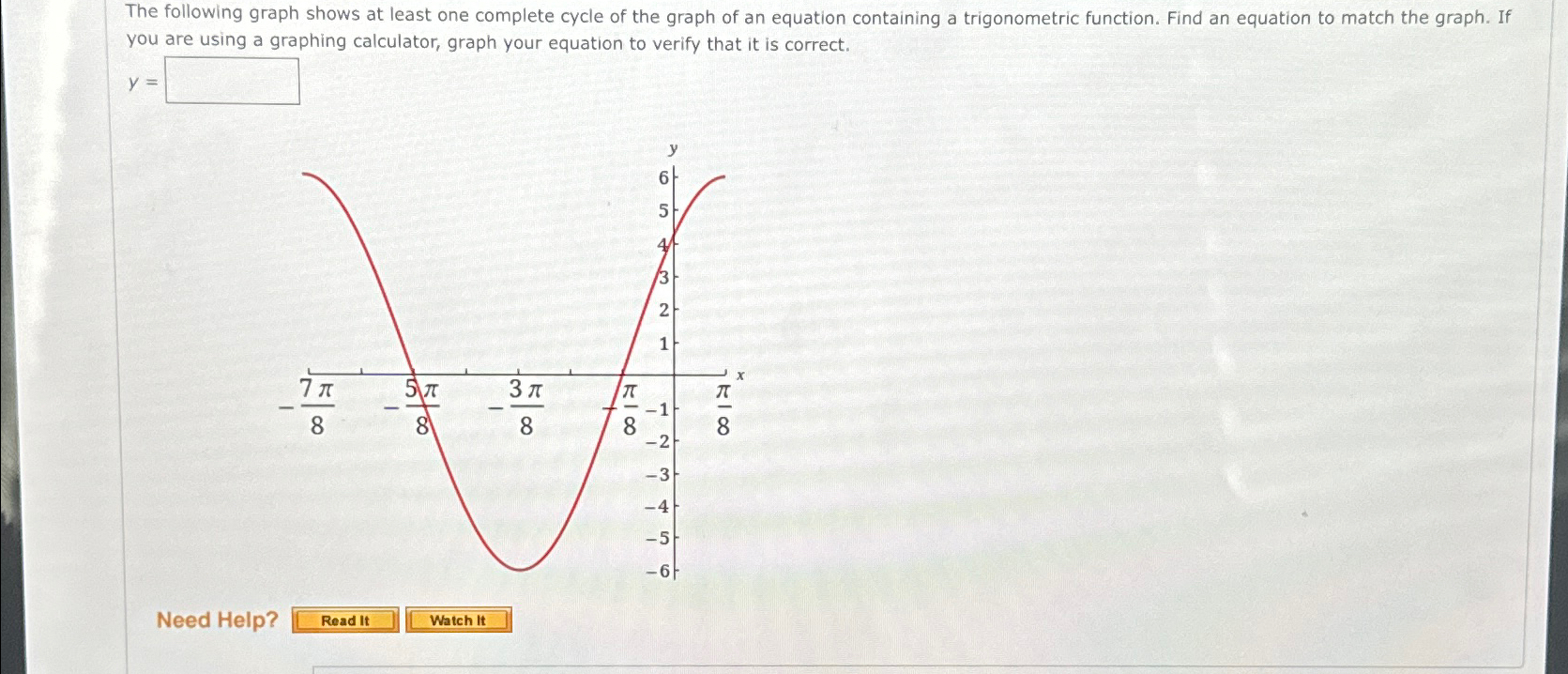 Solved The following graph shows at least one complete cycle | Chegg.com