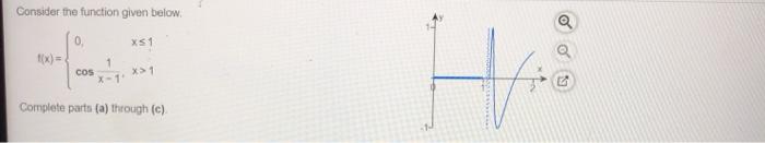 Solved Consider the function given below. 0 X51 (X)= 1 COS | Chegg.com