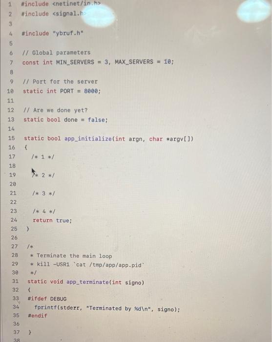 Function bool app_initialize in argn, char *argull) | Chegg.com