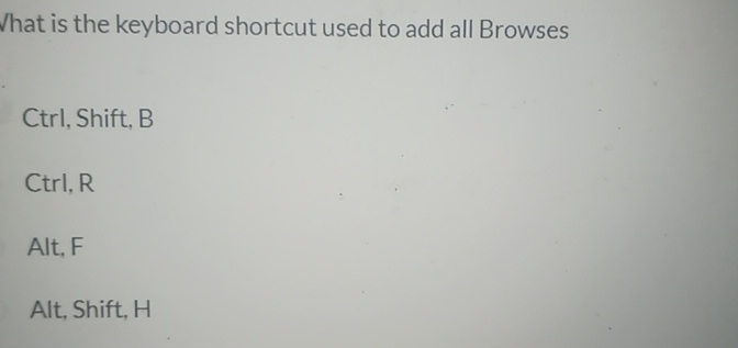 What is the keyboard shortcut used to add all | Chegg.com