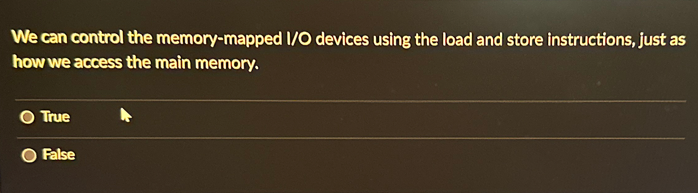 We can control the memory-mapped VOO devices using | Chegg.com