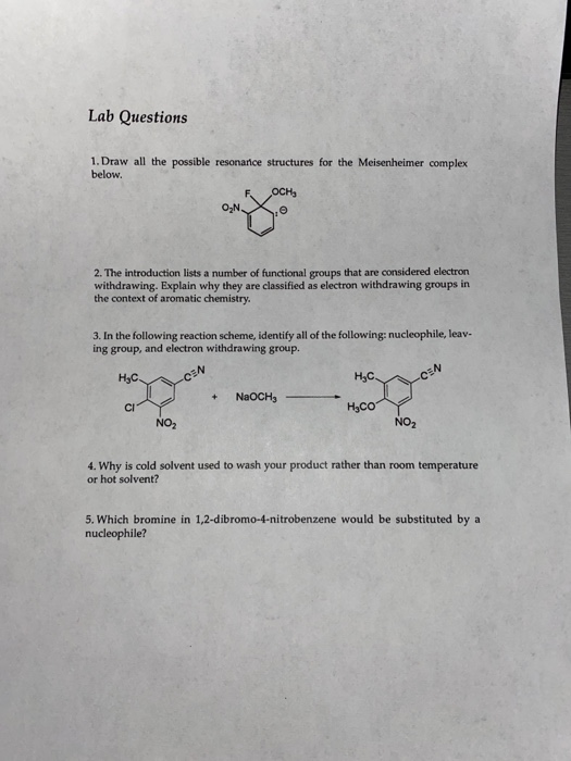 Solved Lab Questions 1. Draw all the possible resonance | Chegg.com