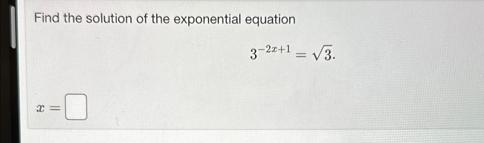 Solved Find the solution of the exponential | Chegg.com