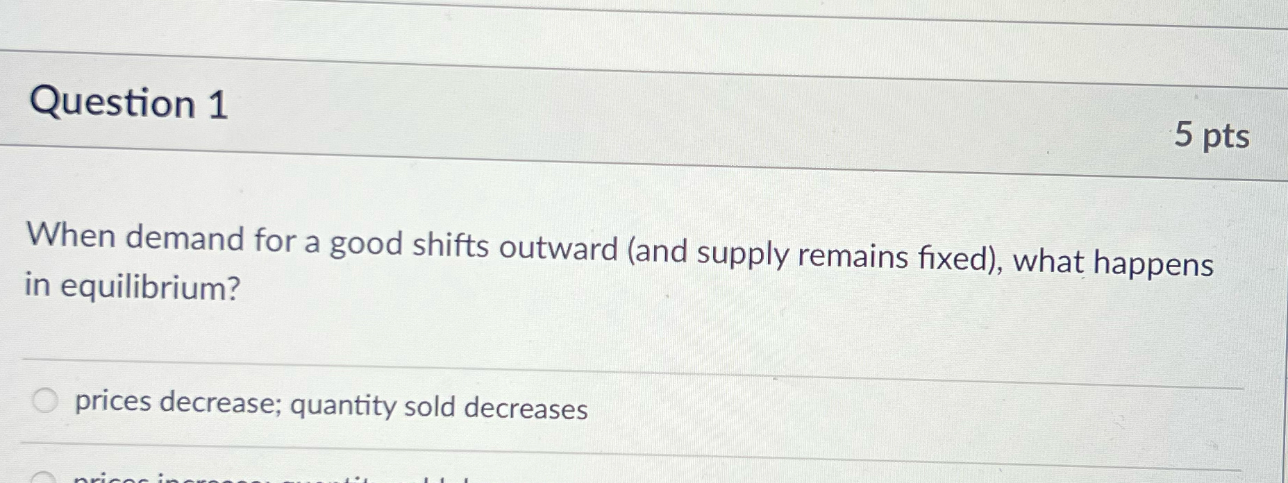 Solved Question 15 ﻿ptsWhen demand for a good shifts outward | Chegg.com