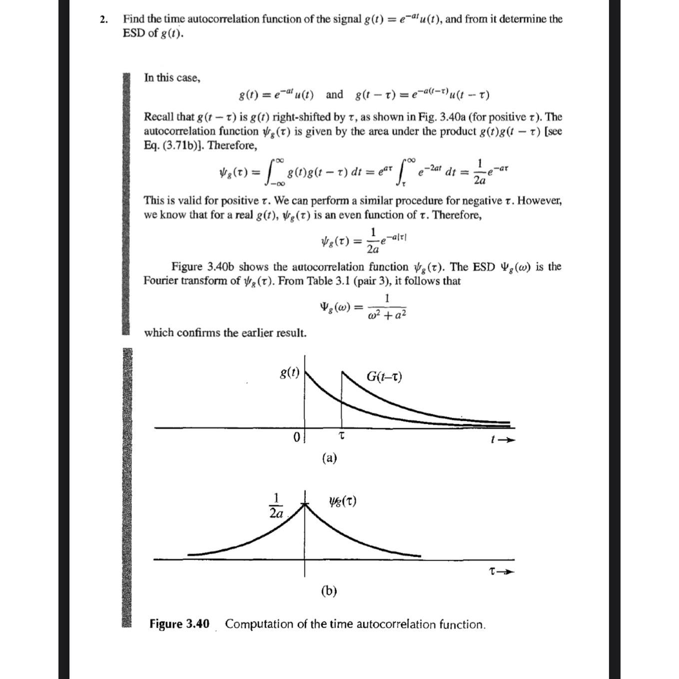 Solved Find the time autocorrelation function of the signal | Chegg.com