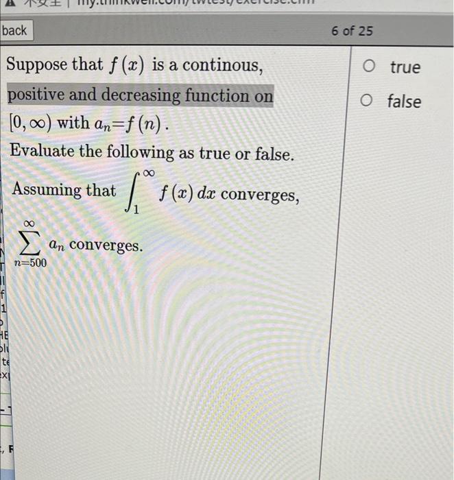 Solved Suppose that f(x) is a continous, positive and | Chegg.com