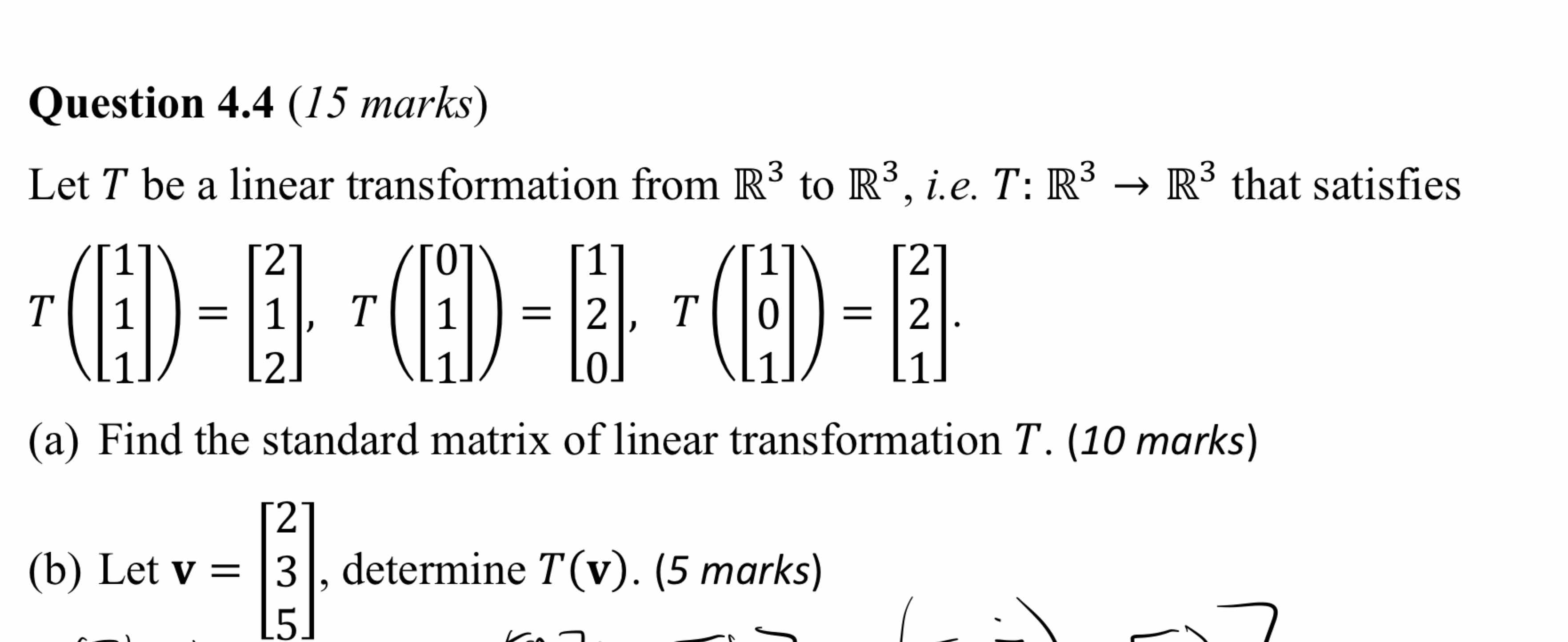 Solved Question 44 15 ﻿markslet T ﻿be A Linear 