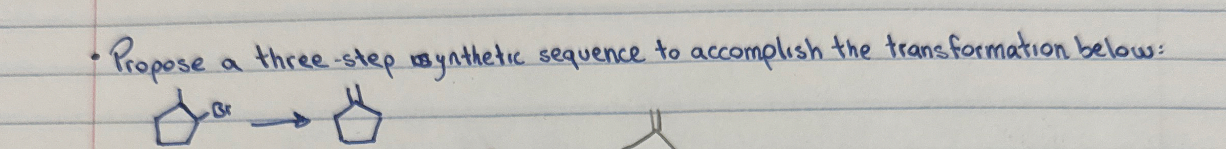 Solved Propose a three-step synthetic sequence to accomplish | Chegg.com