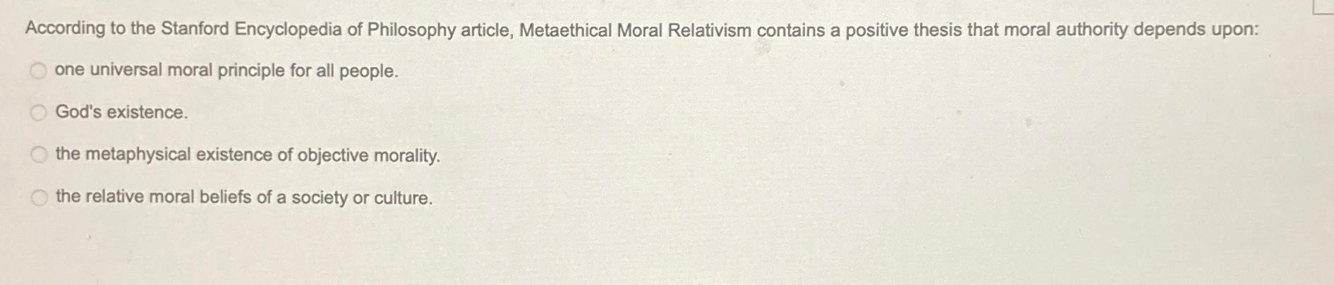 Solved According to the Stanford Encyclopedia of Philosophy | Chegg.com