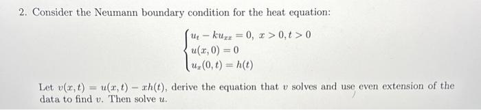 Solved 2. Consider the Neumann boundary condition for the | Chegg.com