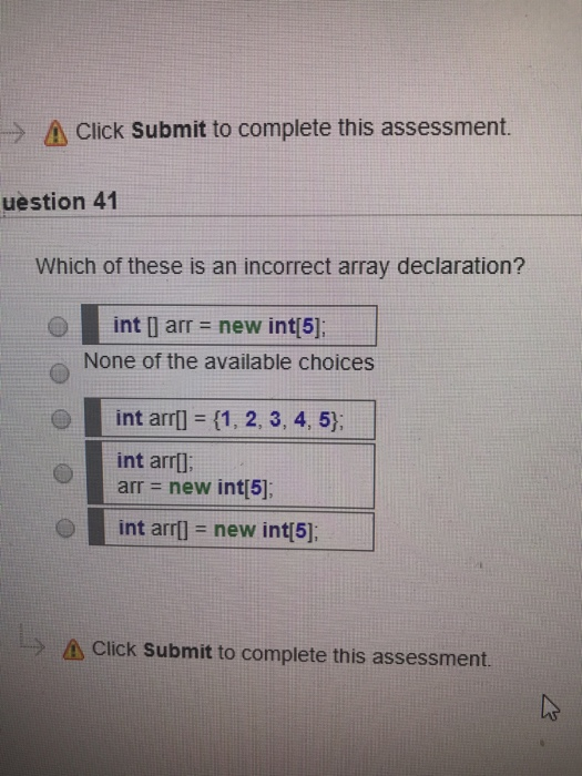 Solved A Click Submit To Complete This Assessment Uestion