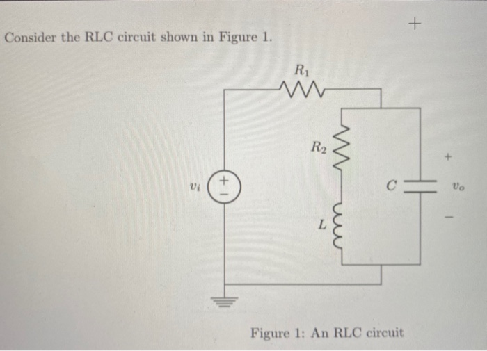 Solved + Consider the RLC circuit shown in Figure 1. Ri N | Chegg.com