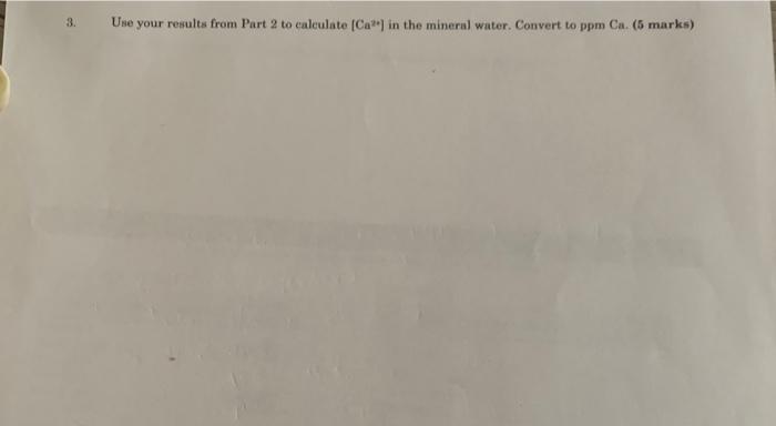 Solved Table 2 - Titrations of 25.00 mL aliquots of mineral | Chegg.com