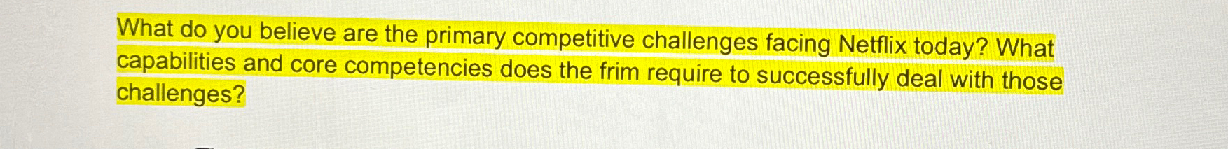 Solved What do you believe are the primary competitive | Chegg.com