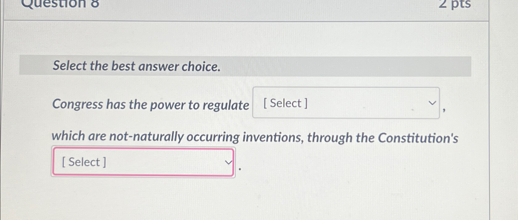 Select the best answer choice.Congress has the power | Chegg.com