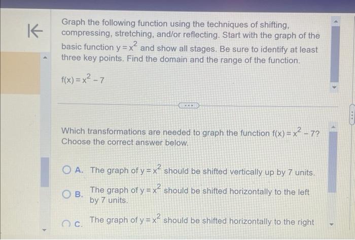 Solved Graph the following function using the techniques of | Chegg.com