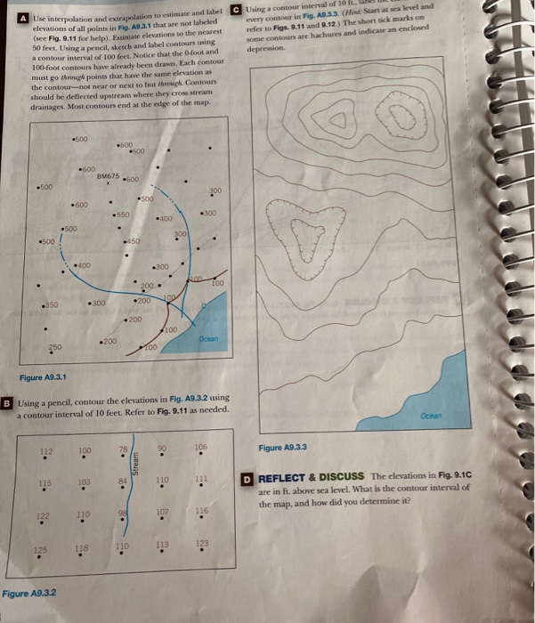 c Using a contour interval of 10 .. every contour in | Chegg.com