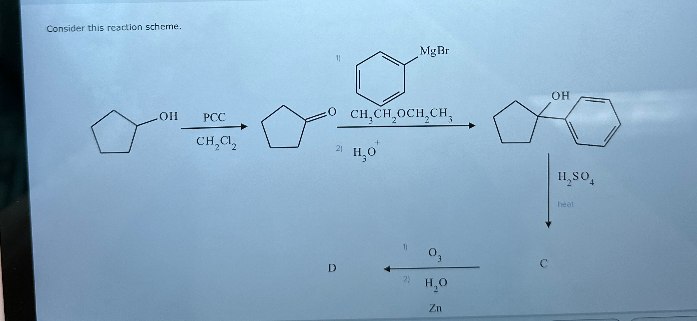 Solved Consider this reaction scheme.Draw the Structure of C | Chegg.com