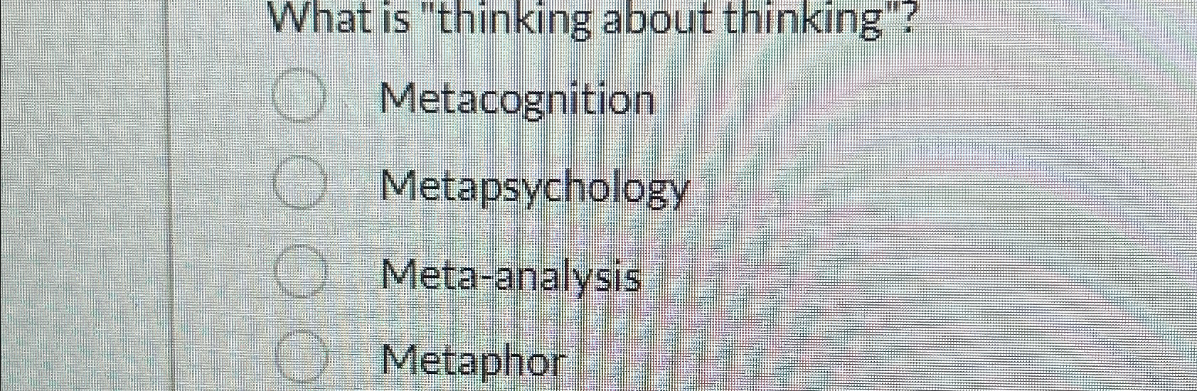 Solved What is "thinking about | Chegg.com