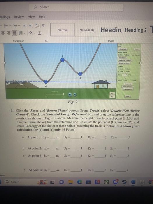 1. Click the 'Reser' and 'Return Skater' buttons, | Chegg.com