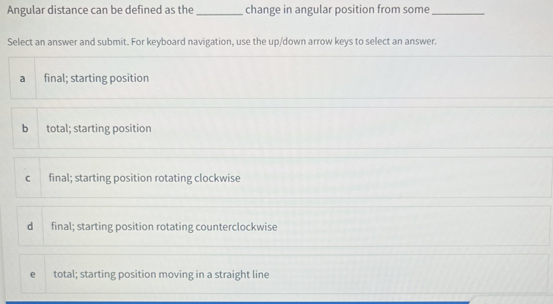 Solved Angular distance can be defined as the q, ﻿change in | Chegg.com