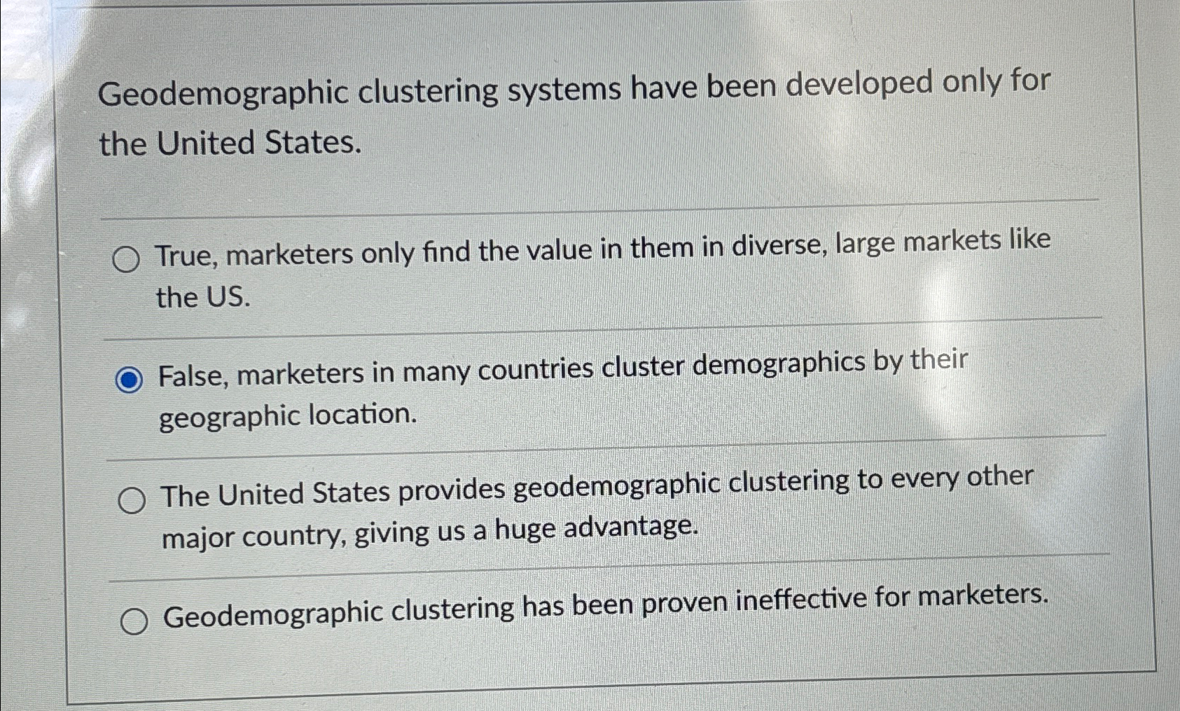 Solved Geodemographic clustering systems have been developed | Chegg.com