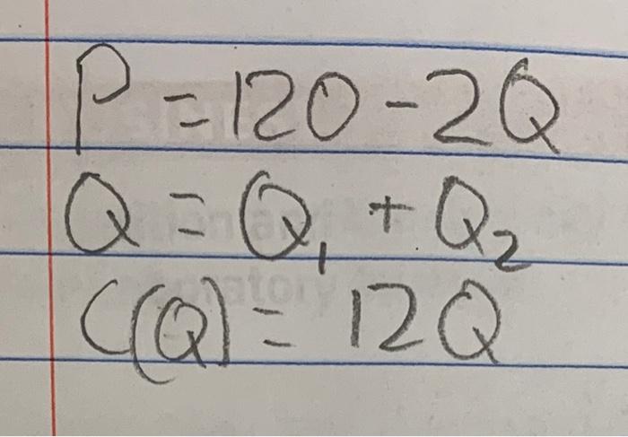 Solved STACKELBERG MODELNeed the reaction function, price, | Chegg.com