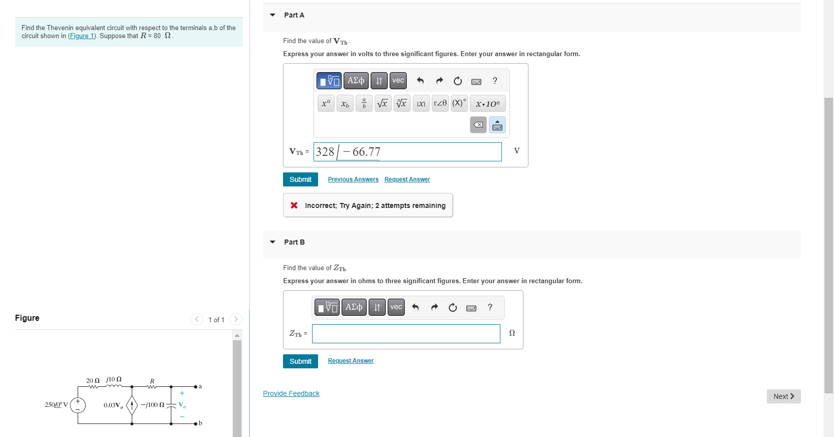 Solved Find the Thevenin equivalent circuit with respect to | Chegg.com
