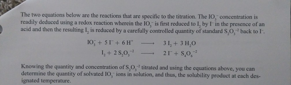 Solved Temperature Dependence of the Solubility of Ba(IO3)2 | Chegg.com
