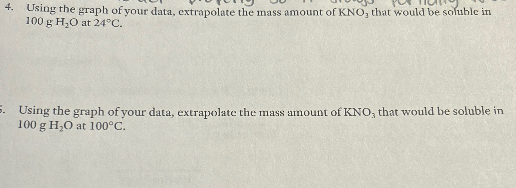 Solved Using the graph of your data, extrapolate the mass | Chegg.com