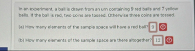 Solved In an experiment, a ball is drawn from an urn | Chegg.com